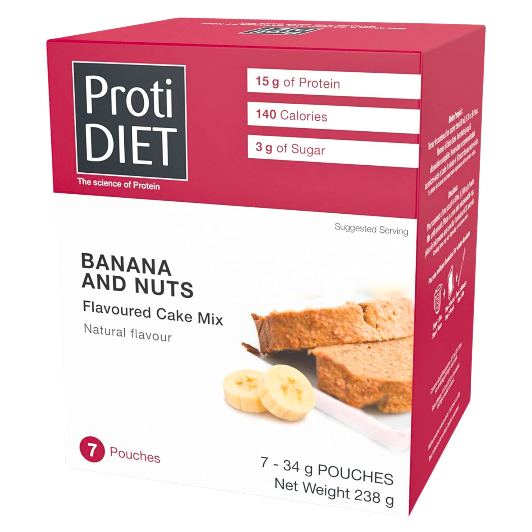ProtiDiet - Banana and Nuts Cake Mix - 7/Box – ProteinWise