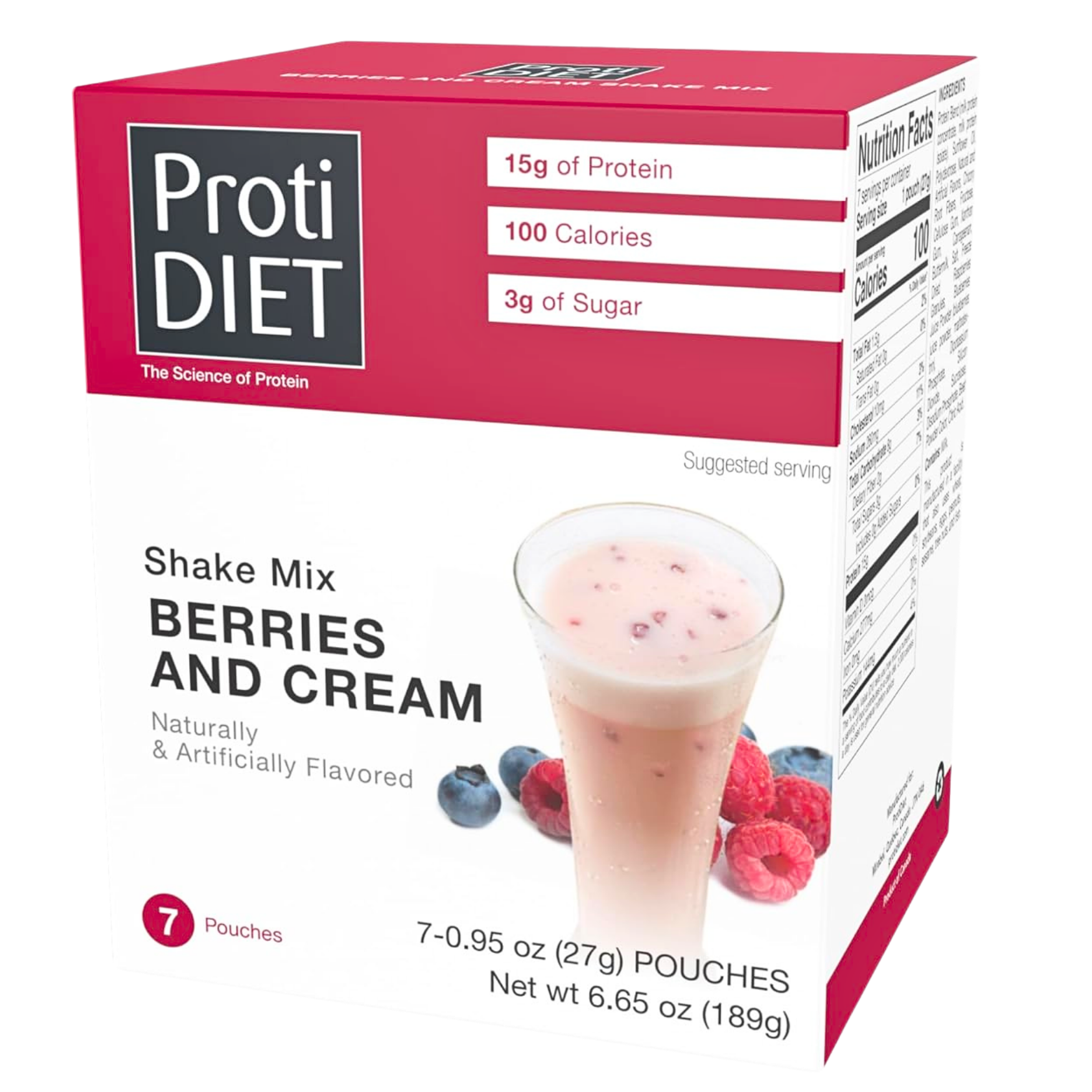 Berries & Cream Protein Shake Mix | ProtiDiet – ProteinWise
