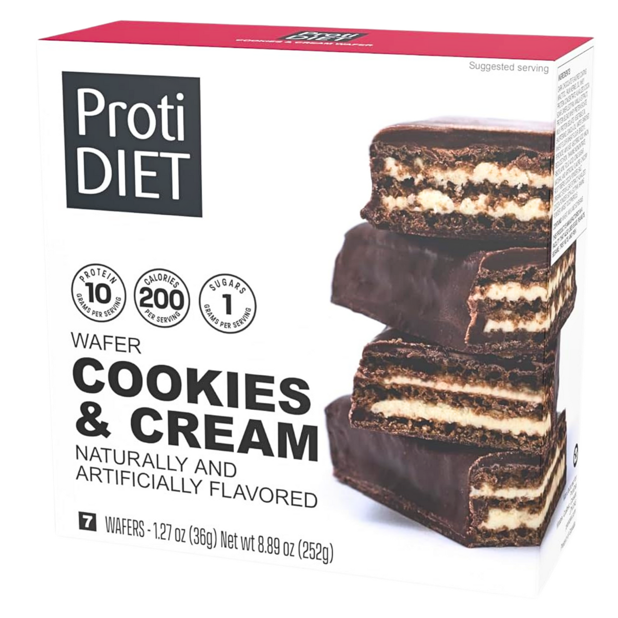 ProtiDiet - Cookies & Cream Protein Wafer Bar - 7/Box – ProteinWise