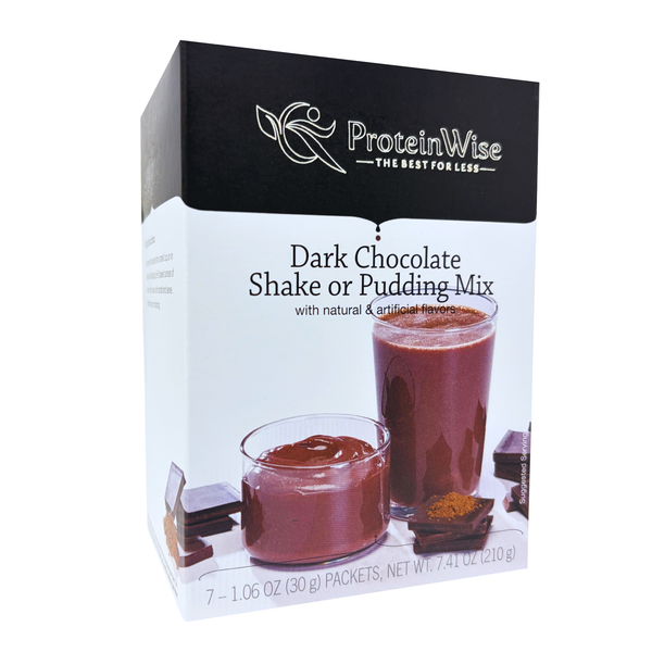ProteinWise - Dark Chocolate Meal Replacement Shake or Pudding Mix - 7